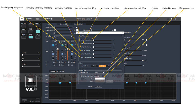 Vang số JBL VX8 Chính Hãng Ba Sao | Sẵn Hàng, Giá Rẻ Số 1