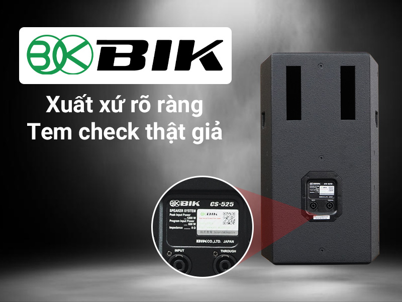 Loa karaoke BIK CS-525 bass 30, new 2023, giá tốt nhất