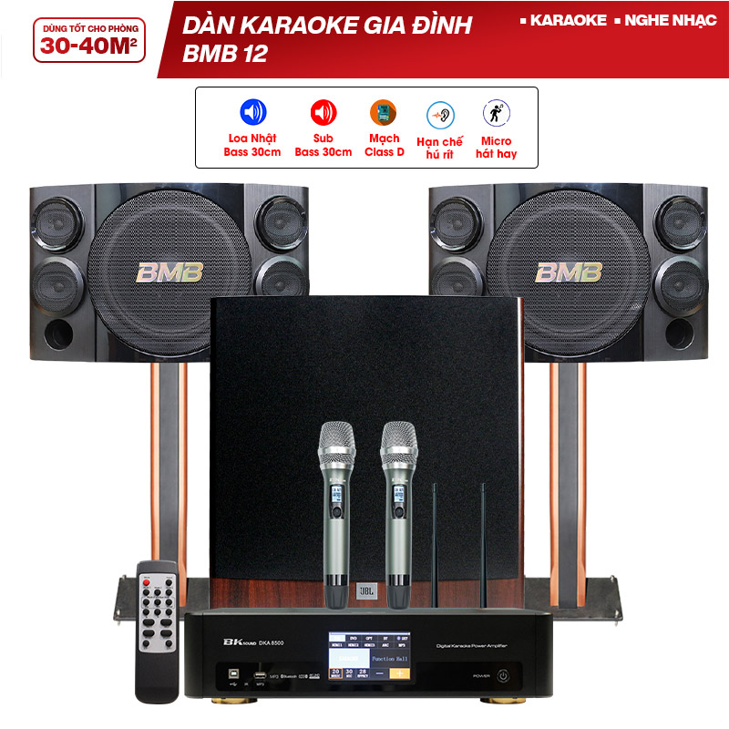 Dàn karaoke gia đình BMB 12 chính hãng, giá rẻ, hát cực hay