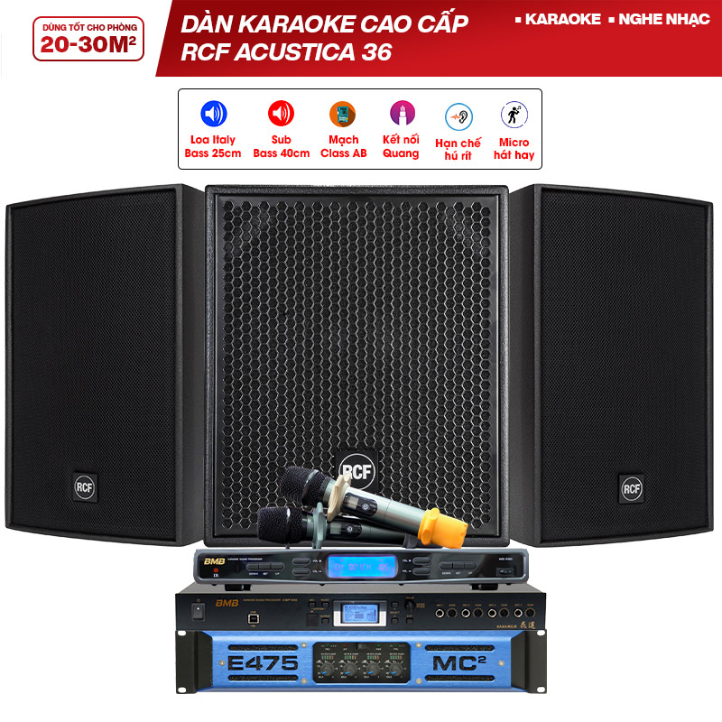Dàn karaoke cao cấp RCF Acustica 36 (New 2022) đỉnh cao, giá tốt
