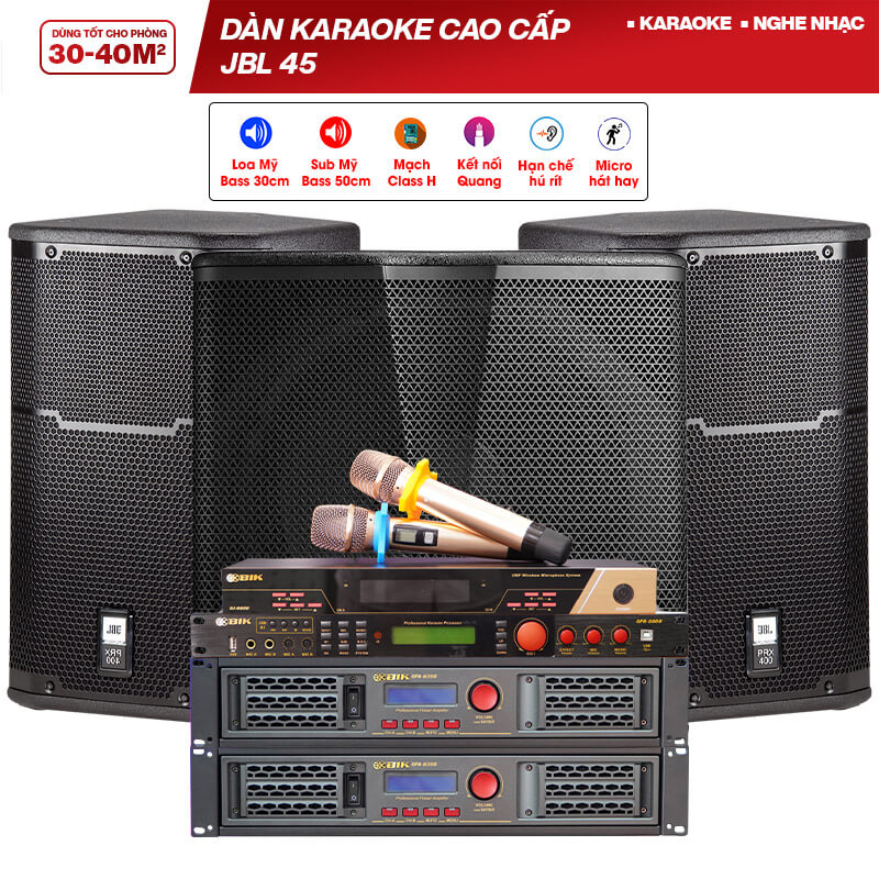 Dàn karaoke cao cấp JBL 45 Chính hãng, Hát cực hay, Giá Tốt