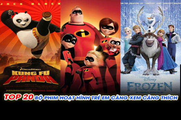 TOP 20 Bộ Phim Hoạt Hình Trẻ Em Càng Xem Càng Thích