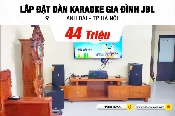 Lắp đặt dàn karaoke JBL 44tr cho anh Bài tại Hà Nội (JBL XS10, VM 620A, BKSound KP500, BJ-W25AV ...