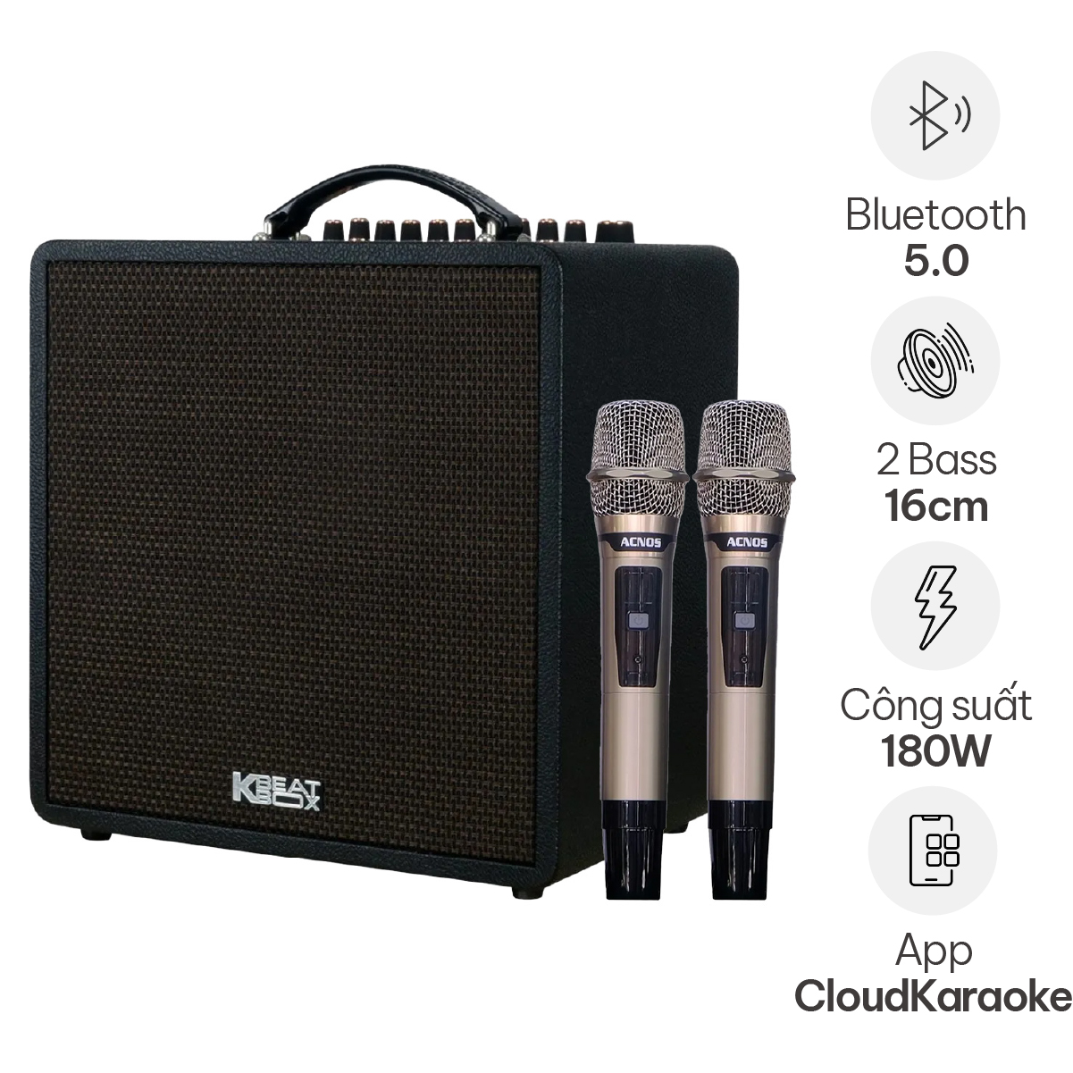 Loa Acnos QUAD 64 | Chính hãng, Giá rẻ, Kèm 2 Mic