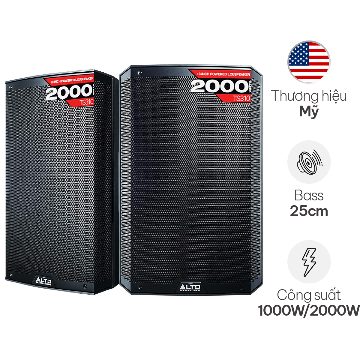 Loa Alto TS310 USA liền công suất cực hay | Trả góp 0%
