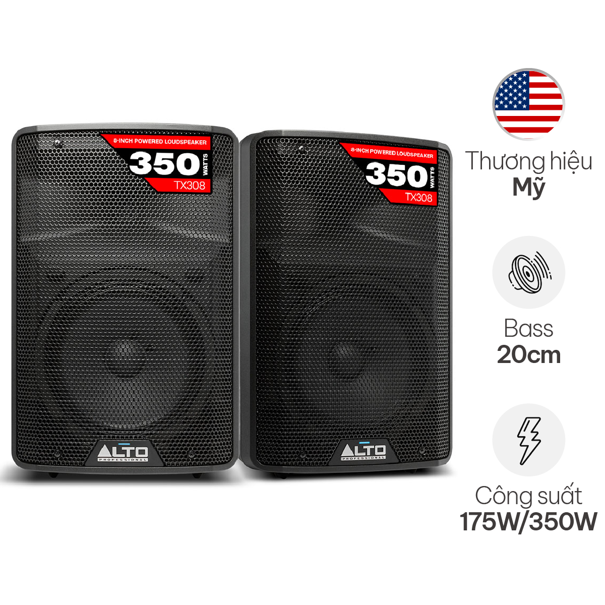 Loa Alto TX308 USA liền công suất | Trả Góp 0%