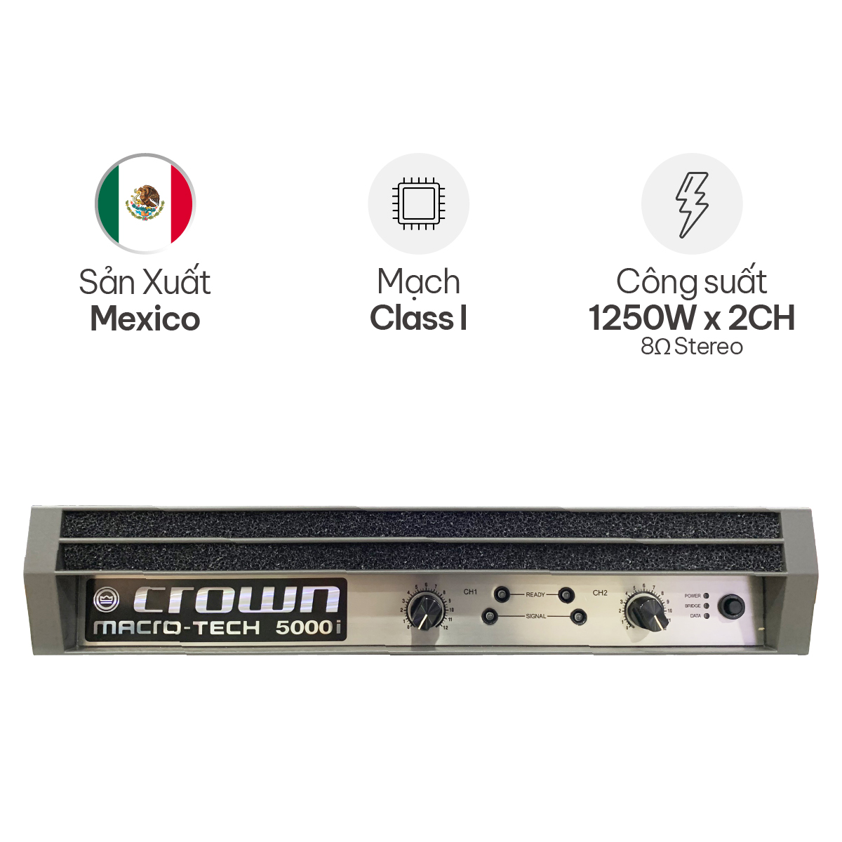 Cục đẩy Crown MA 5000i Chính hãng, made in Mexico Giá Rẻ Nhất