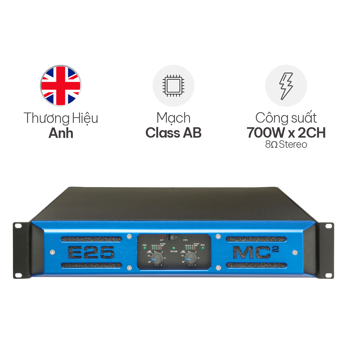 Cục đẩy công suất MC2 Audio E25 2 kênh, chính hãng,giá rẻ