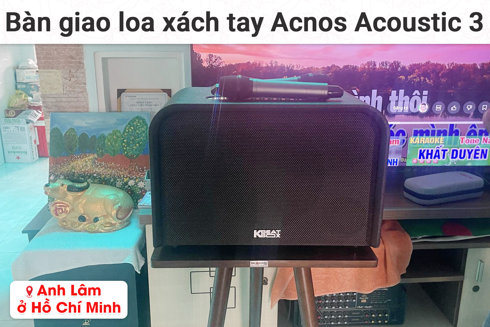 Bàn giao Loa Acnos Acoustic 3 cho anh Lâm tại TP HCM