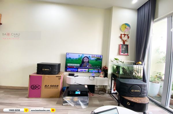 Lắp đặt dàn karaoke trị giá gần 20 triệu cho anh Long tại Hà Nội (BIK BJ-S668, BKSound DKA 5500)