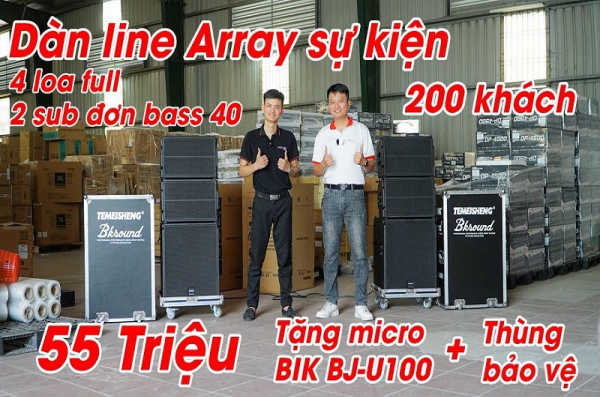 Dàn Line Array 55tr đi show Mini nhỏ gọn hiệu quả
