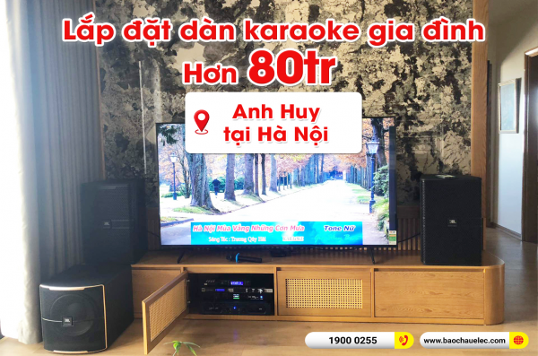 Lắp đặt dàn karaoke trị giá hơn 80 triệu cho anh Huy tại Hà Nội (JBL KP4012 G2, Crown T7, KX180A ...