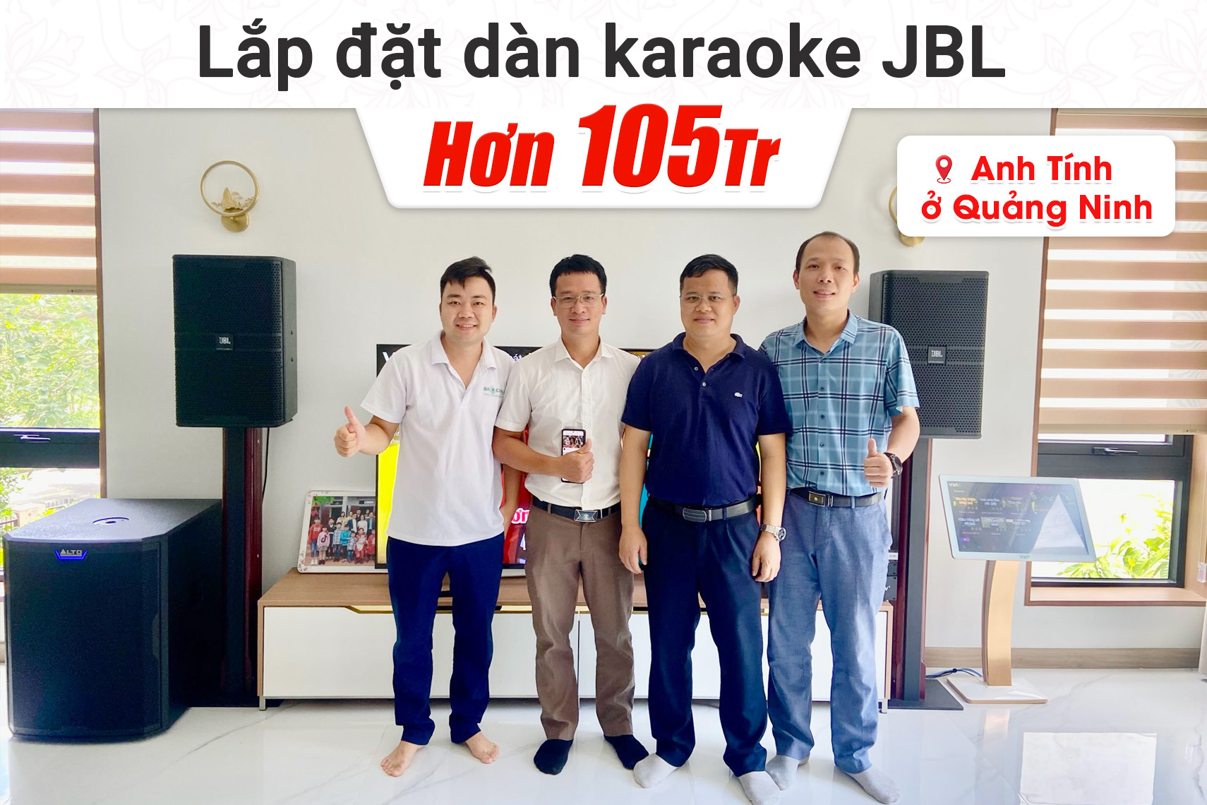 Lắp đặt dàn karaoke JBL hơn 105tr cho anh Tính tại Quảng Ninh (JBL ...