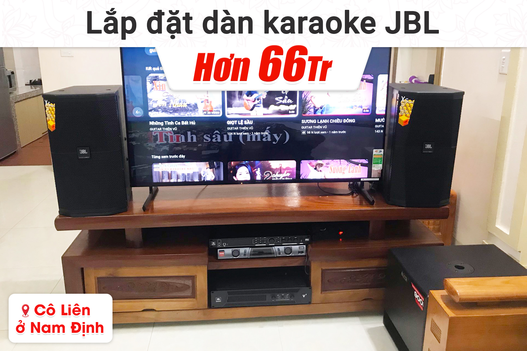 Lắp đặt dàn karaoke JBL hơn 66tr cho cô Liên tại Nam Định (JBL XS10 ...