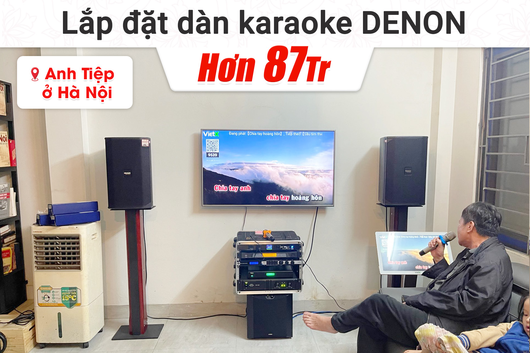Lắp đặt dàn karaoke Denon hơn 87tr cho anh Tiệp tại Hà Nội (Denon DN710 ...