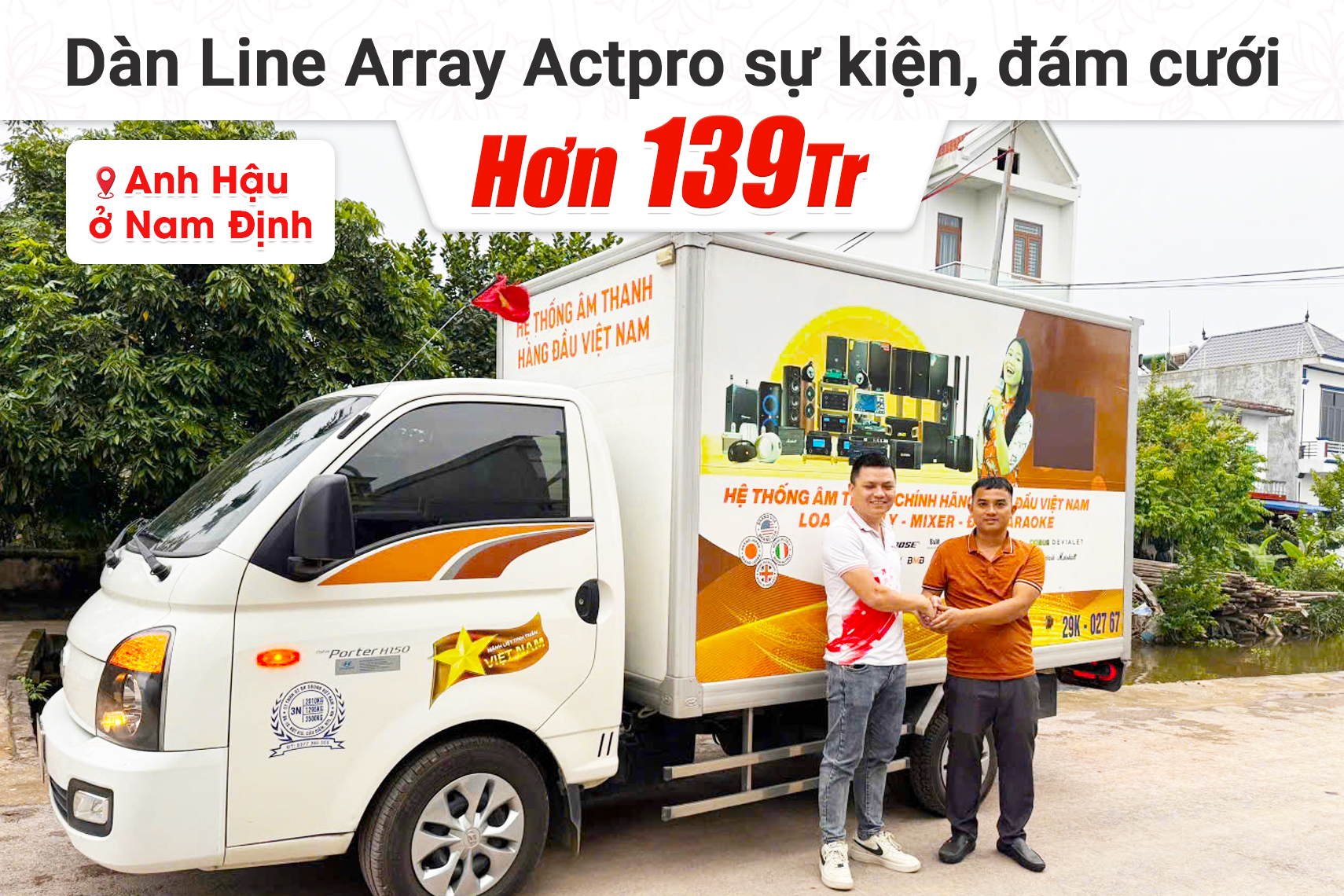 Lắp đặt dàn Line Array Actpro sự kiện, đám cưới hơn 139tr cho anh Hậu ...