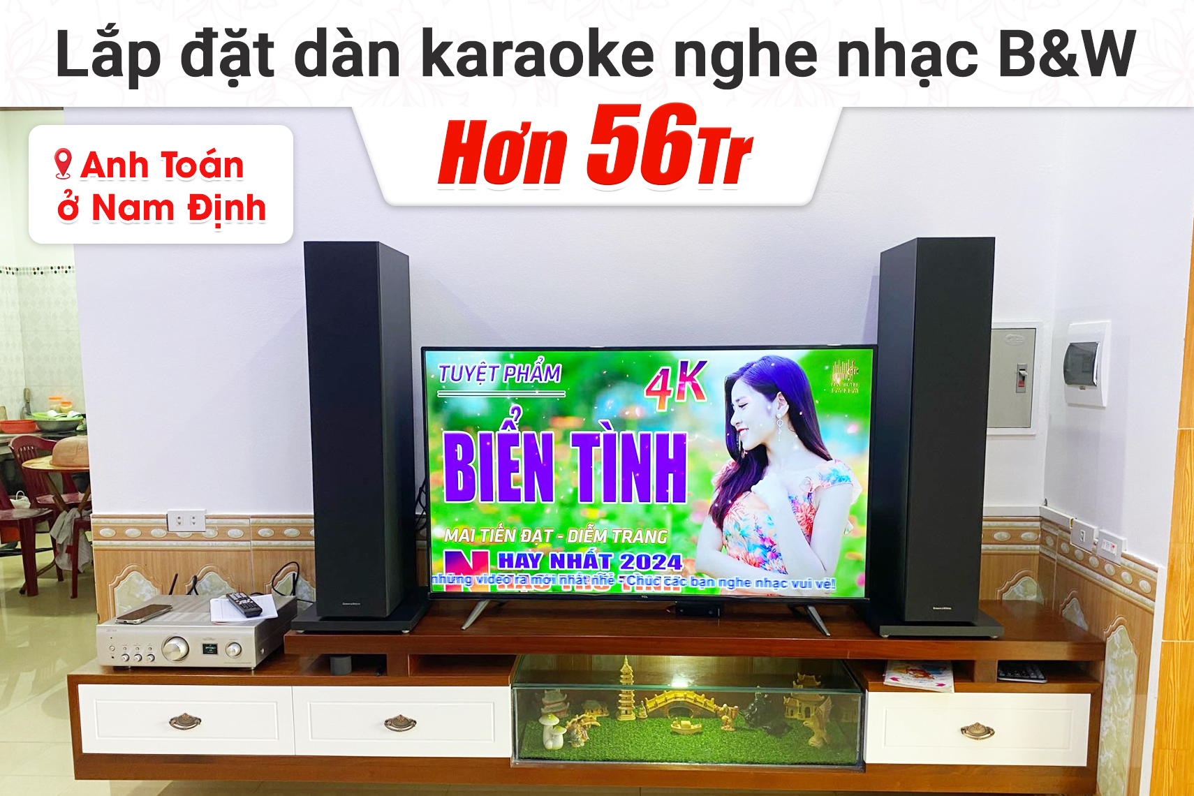 Lắp đặt dàn nghe nhạc B&W hơn 56tr cho anh Toán tại Nam Định (B&W 603 ...