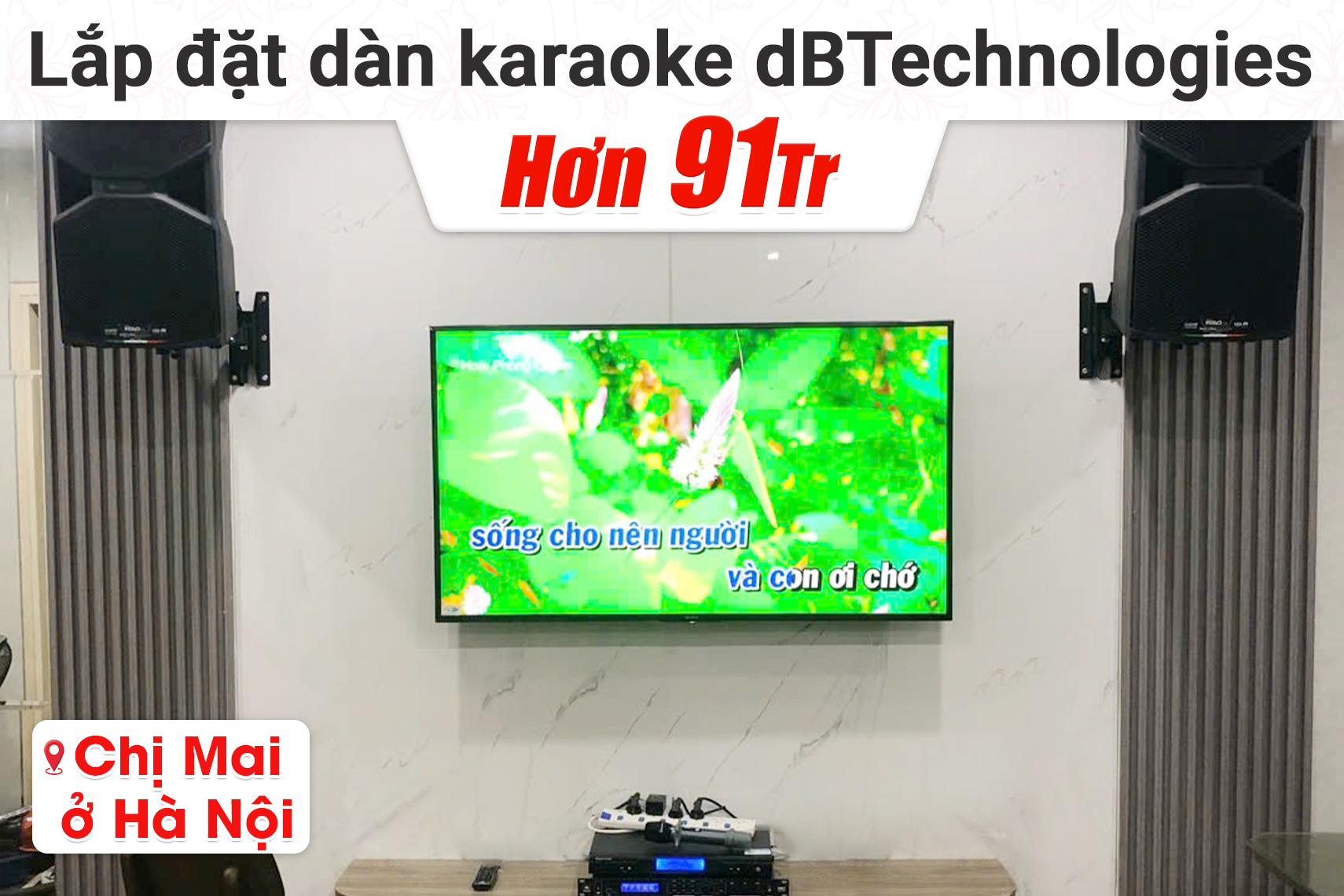 Lắp đặt dàn karaoke dBTechnologies hơn 91tr cho chị Mai tại Hà Nội (dBTechnologies Reevo 212 ...