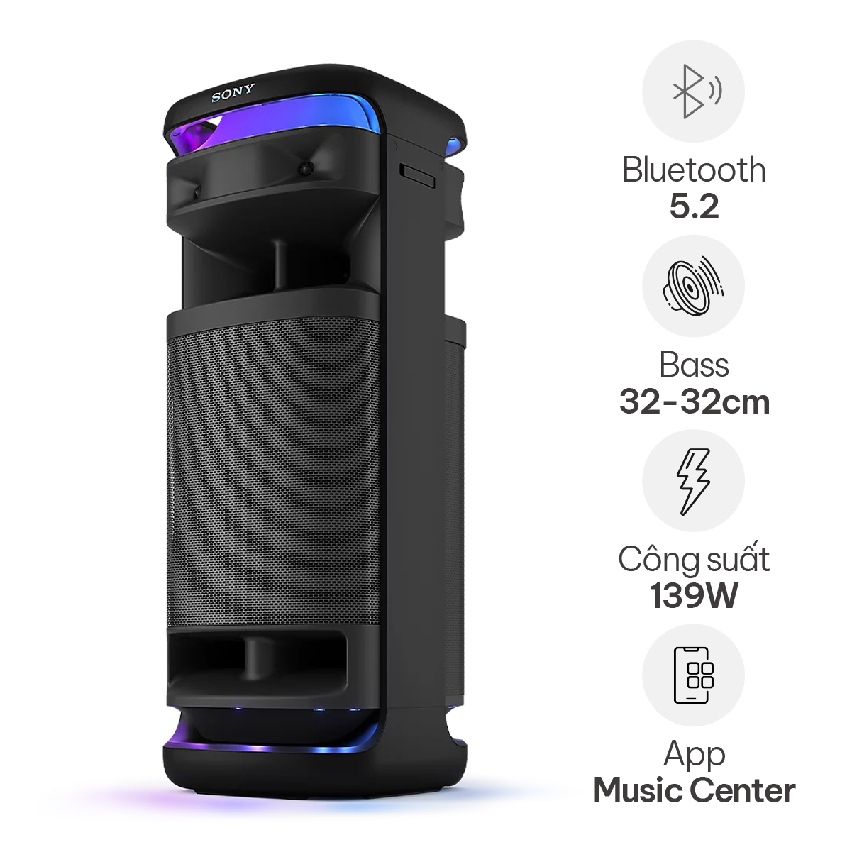 Loa Sony ULT Tower 10 | Bass Mạnh, Âm Thanh Đỉnh Cao