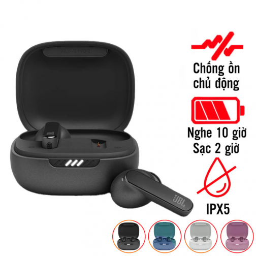 Tai nghe JBL Live Pro 2 TWS | Pin 40h, Chống ồn, Giá rẻ